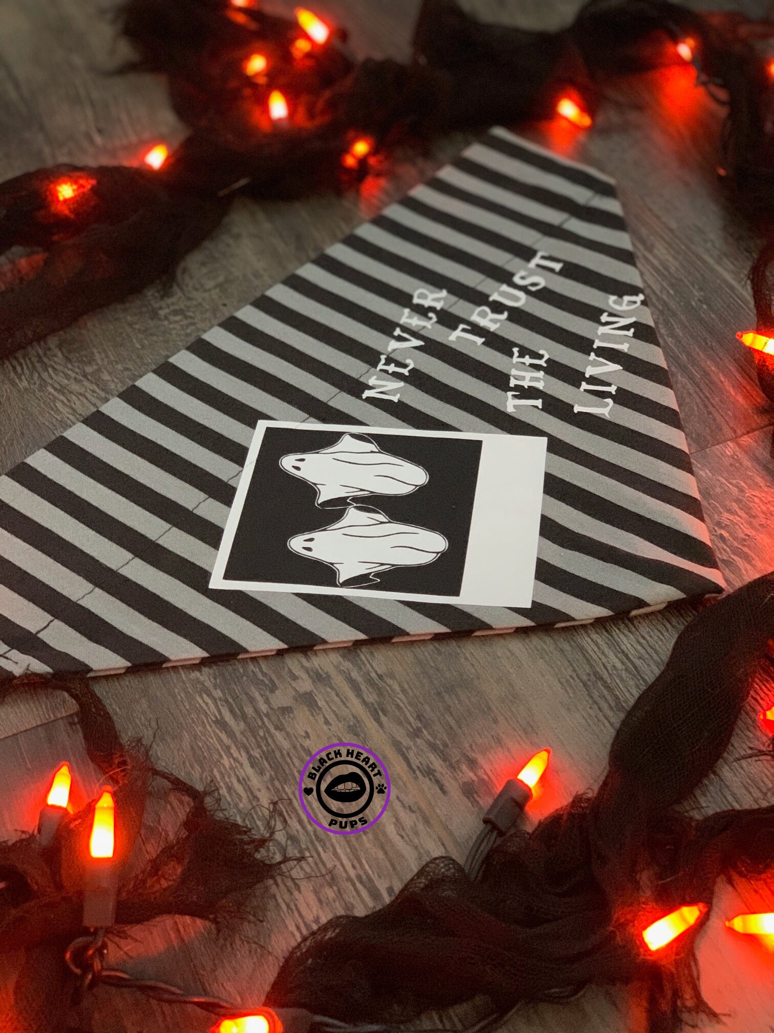 GHOST BANDANA Spooky Polaroid Ghost Bandana Black and | Etsy