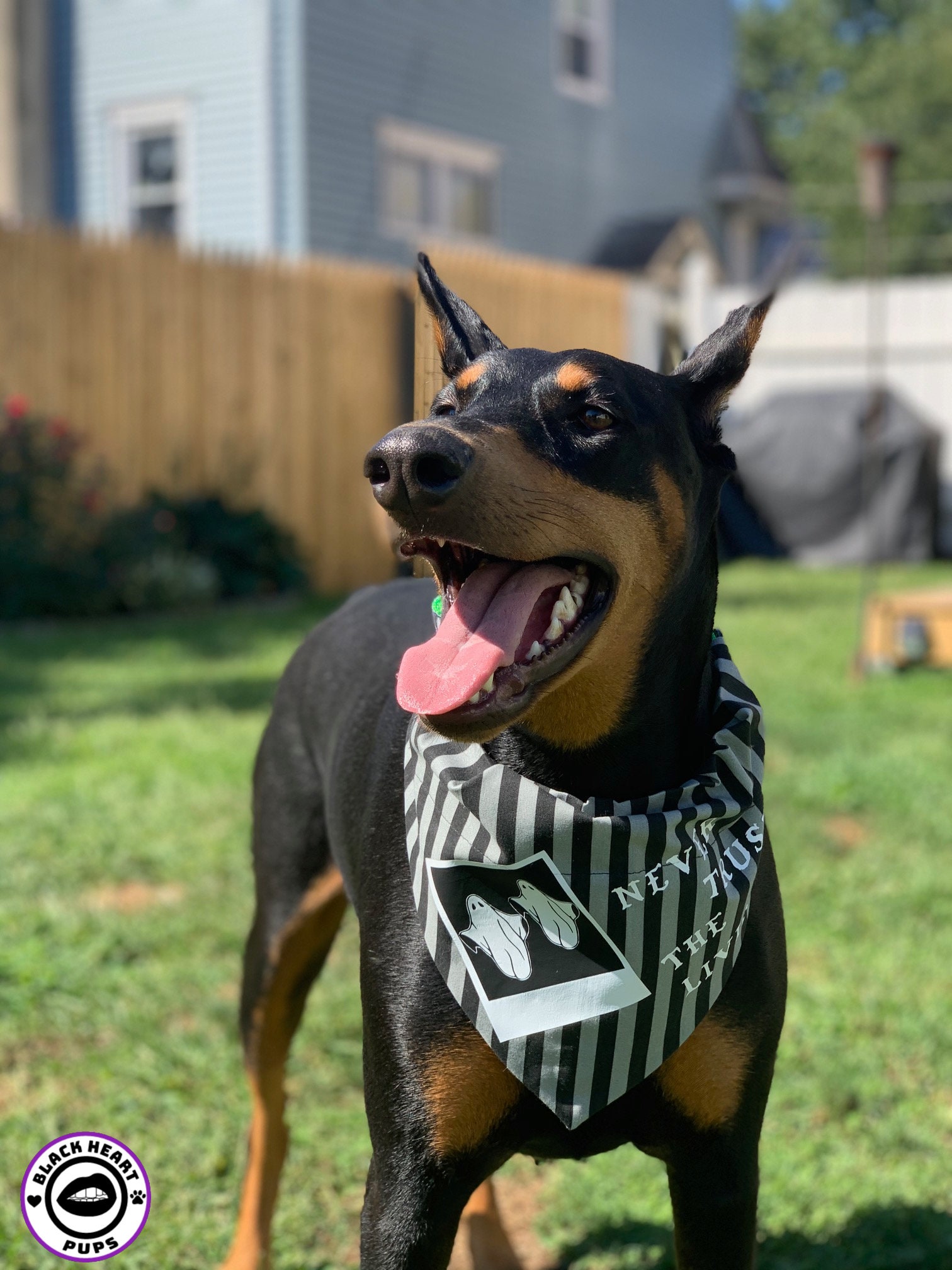 GHOST BANDANA Spooky Polaroid Ghost Bandana Black and | Etsy