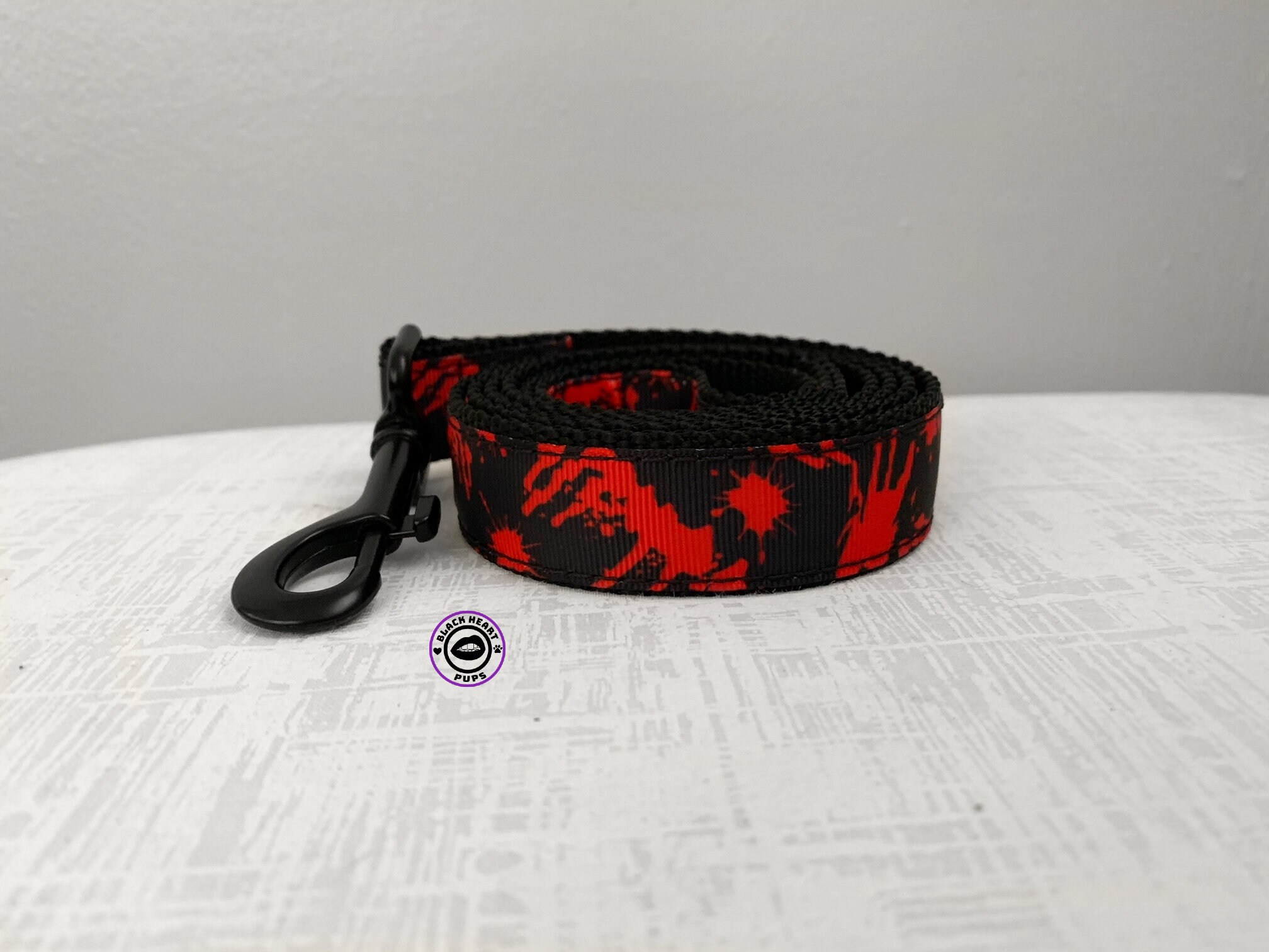 DESPAIR LEASH Blood Splatter Dog Leash Horror Dog Leash | Etsy