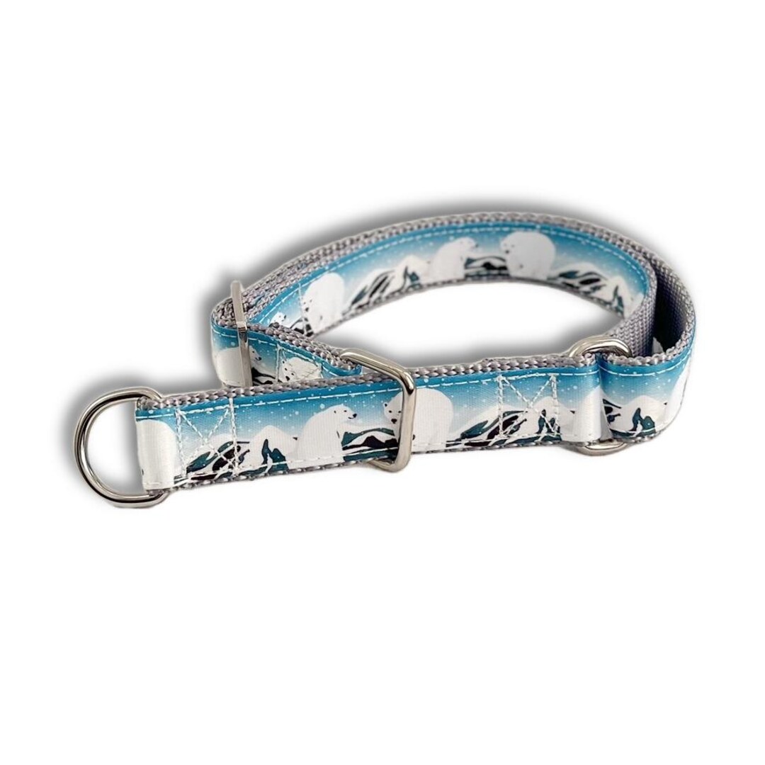 Winter Polar Bear Limited Slip Dog Collar: Snow & Mountains Print, 1 ...