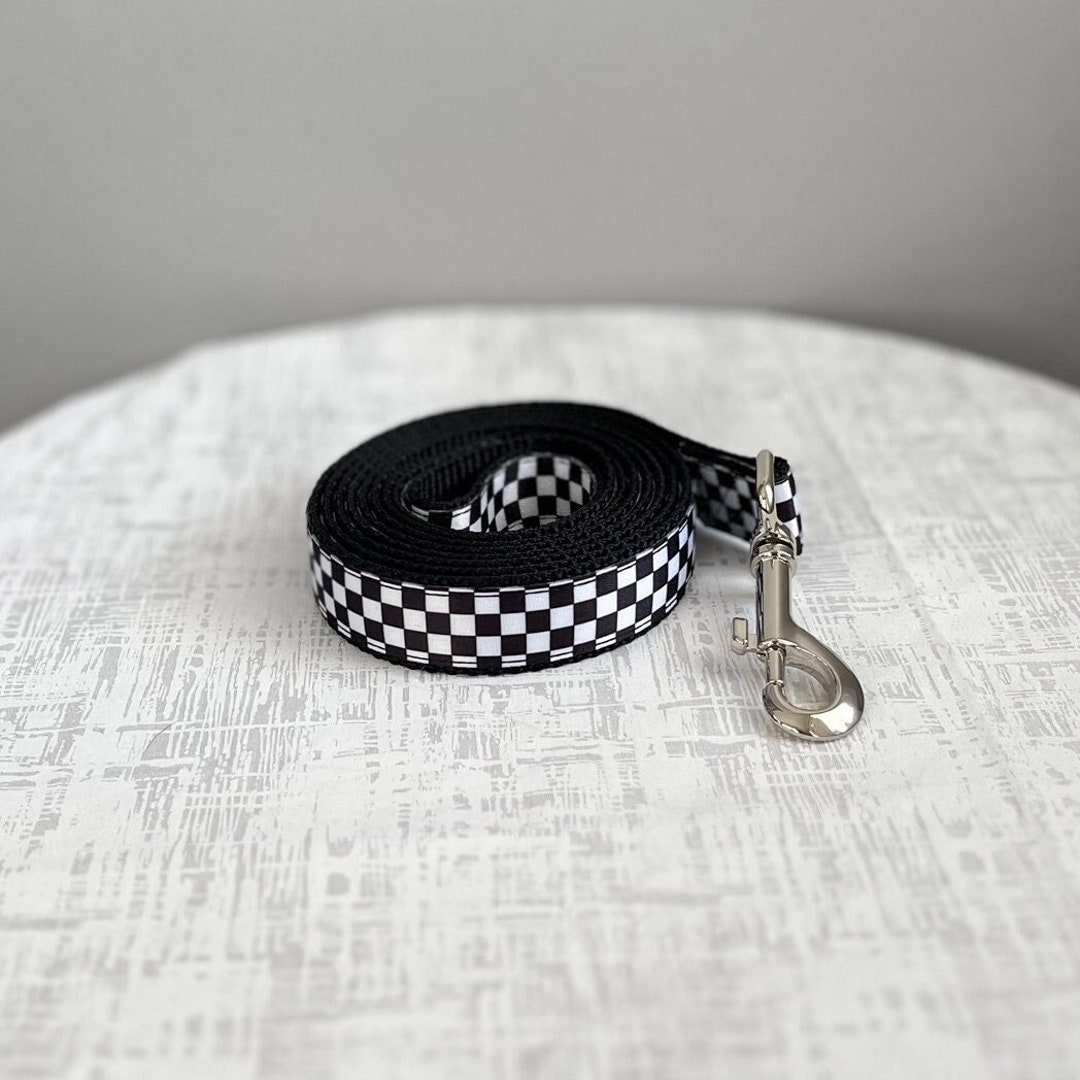 MATE LEASH Checkered Dog Leash Nylon Dog Leash Personalized Dog Leash ...