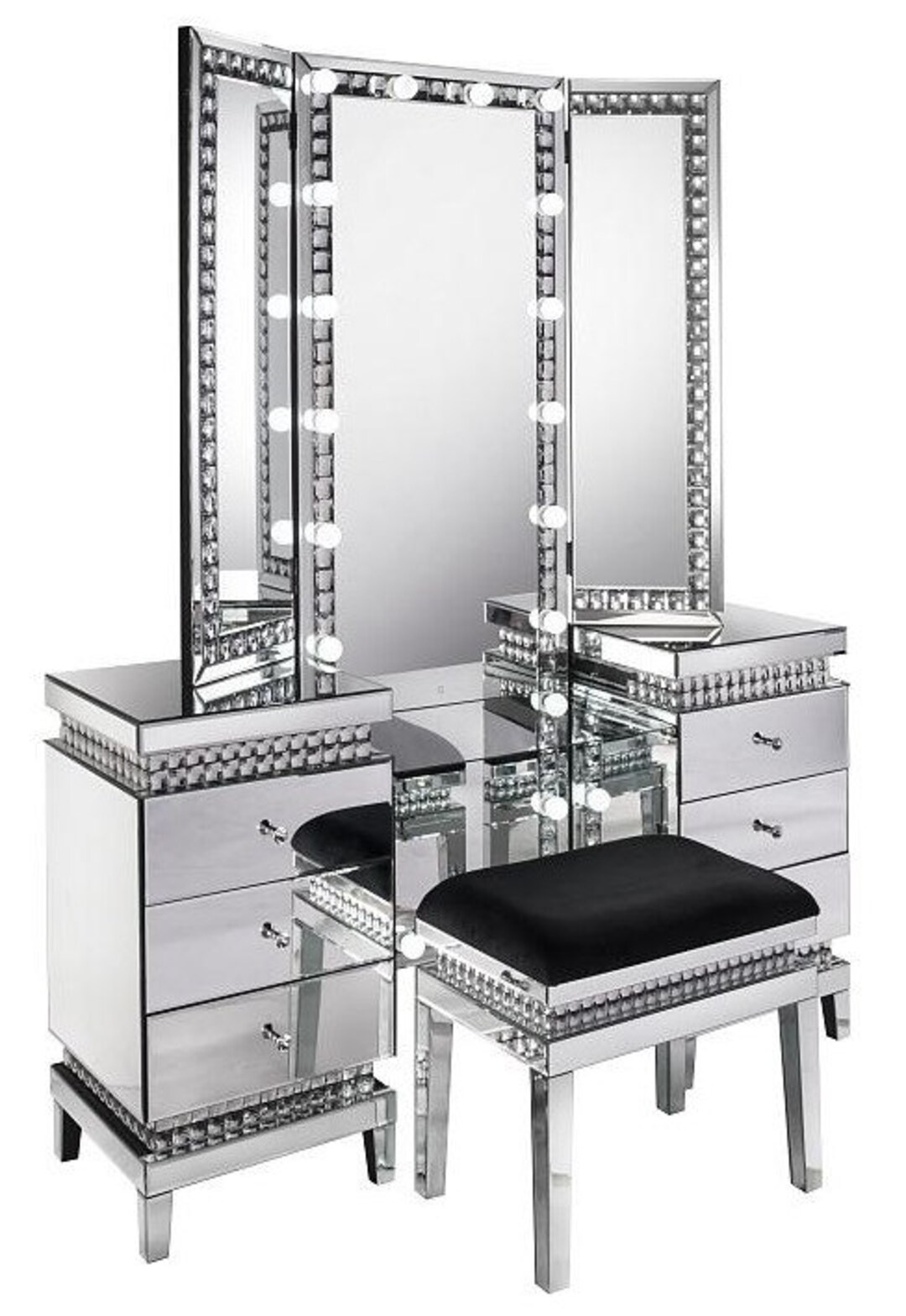 Full Body Mirror With Desk and Stool Housewarming Gifts Gifts for ...