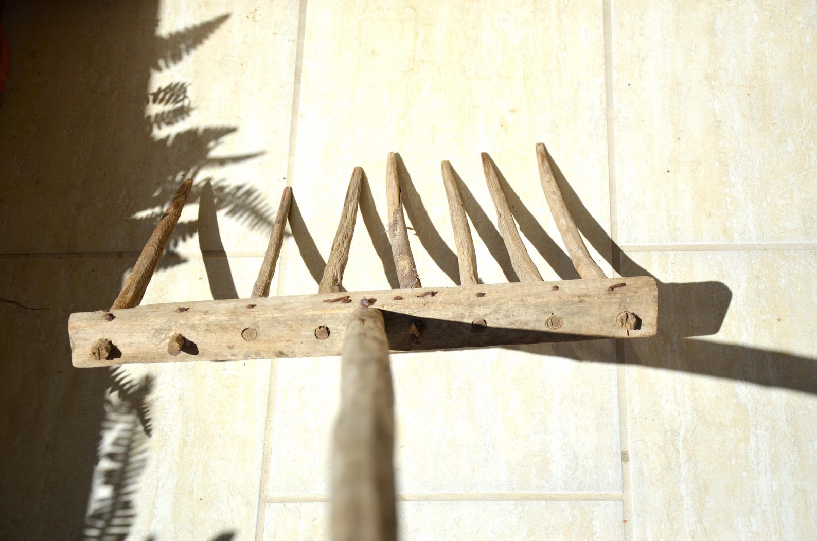 Primitive Fantastic 19th Century Handmade Hay Fork From Eastern Europe ...