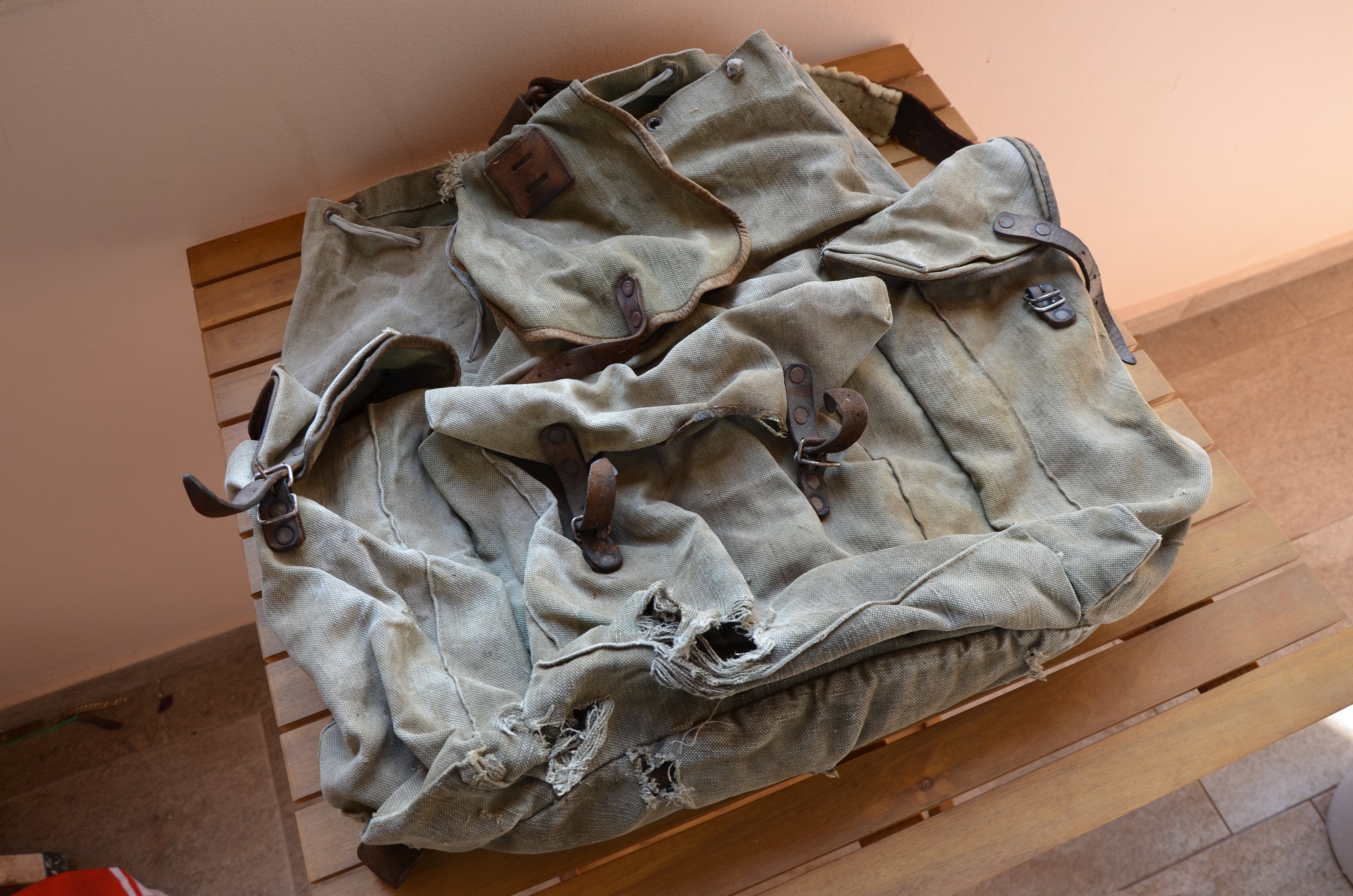 Vintage Military WWII Backpack 1940s, Canvas Backpack, Military Bag ...