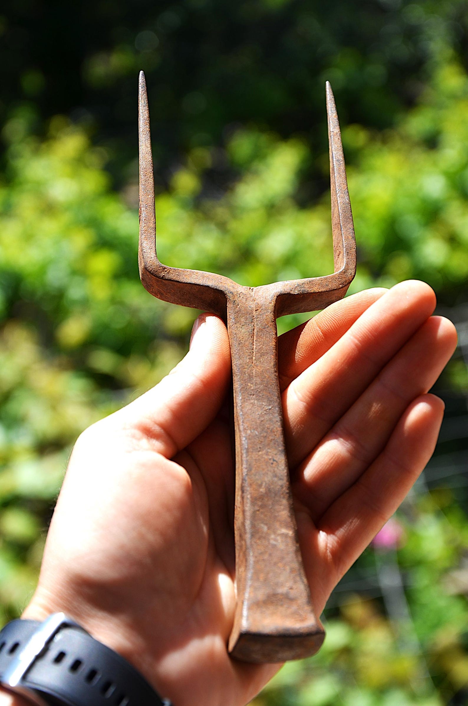 Antique Primitive 19th Century Sickle Scythe Anvil, Blacksmith Hand ...