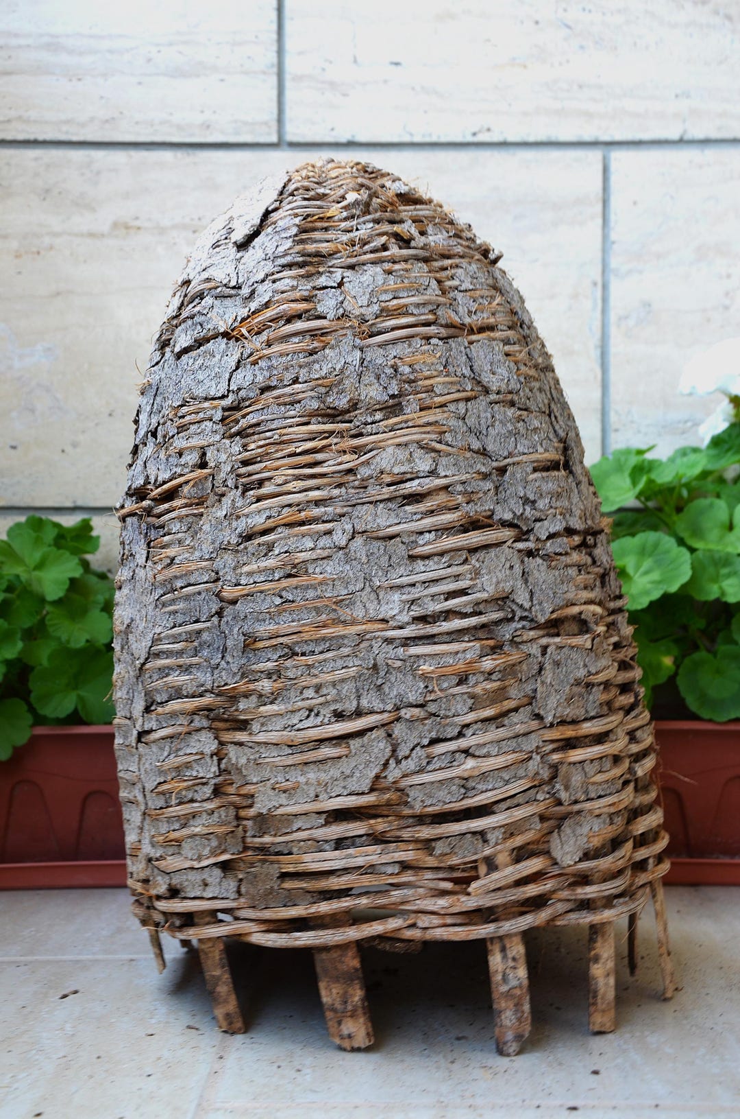 Antique Primitive Beehive From the Early 20th Century or Skeps of Hand ...