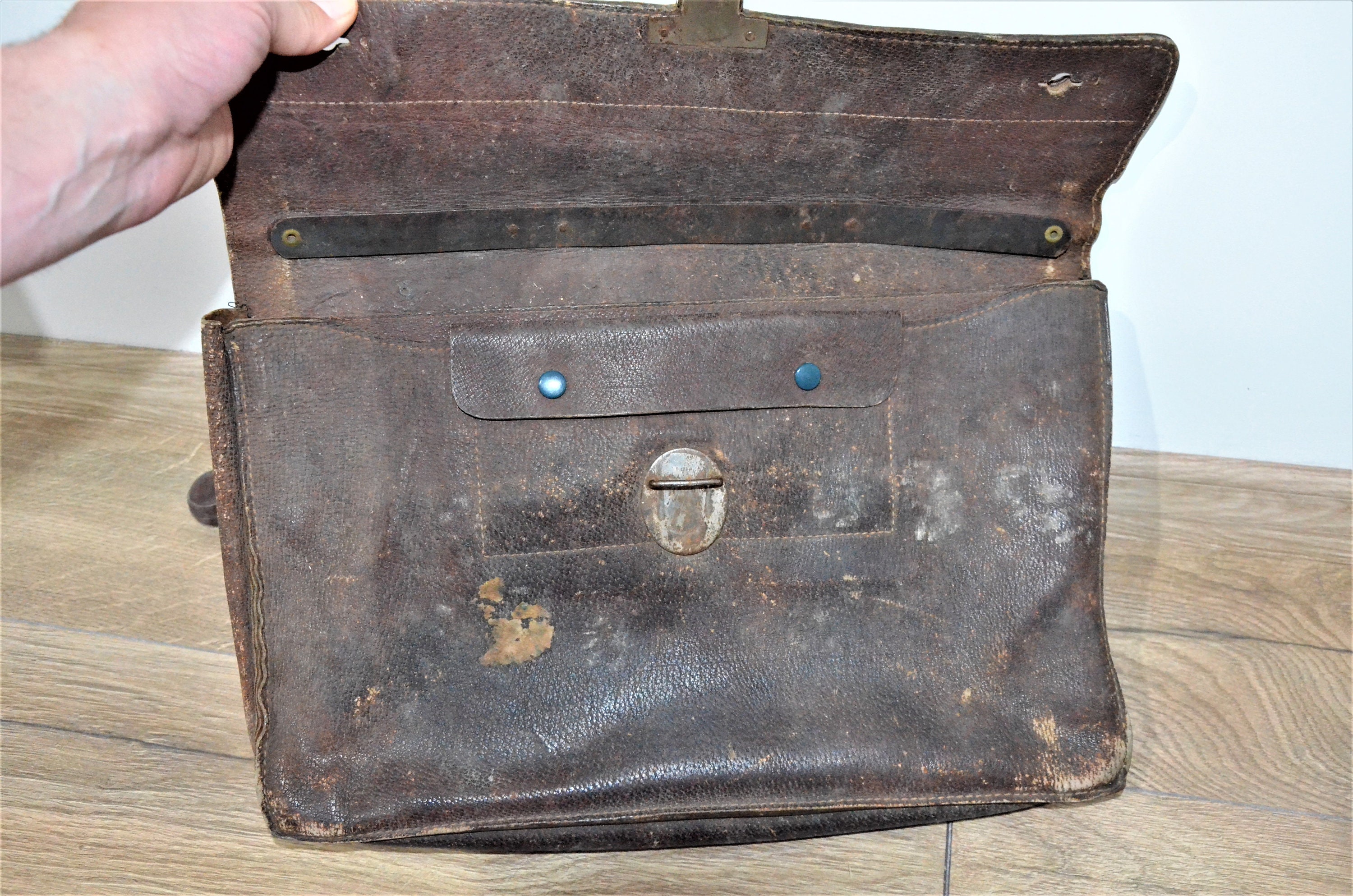 Antique French Leather Satchel: 1920s Vintage Purse, Boho Decor - Etsy