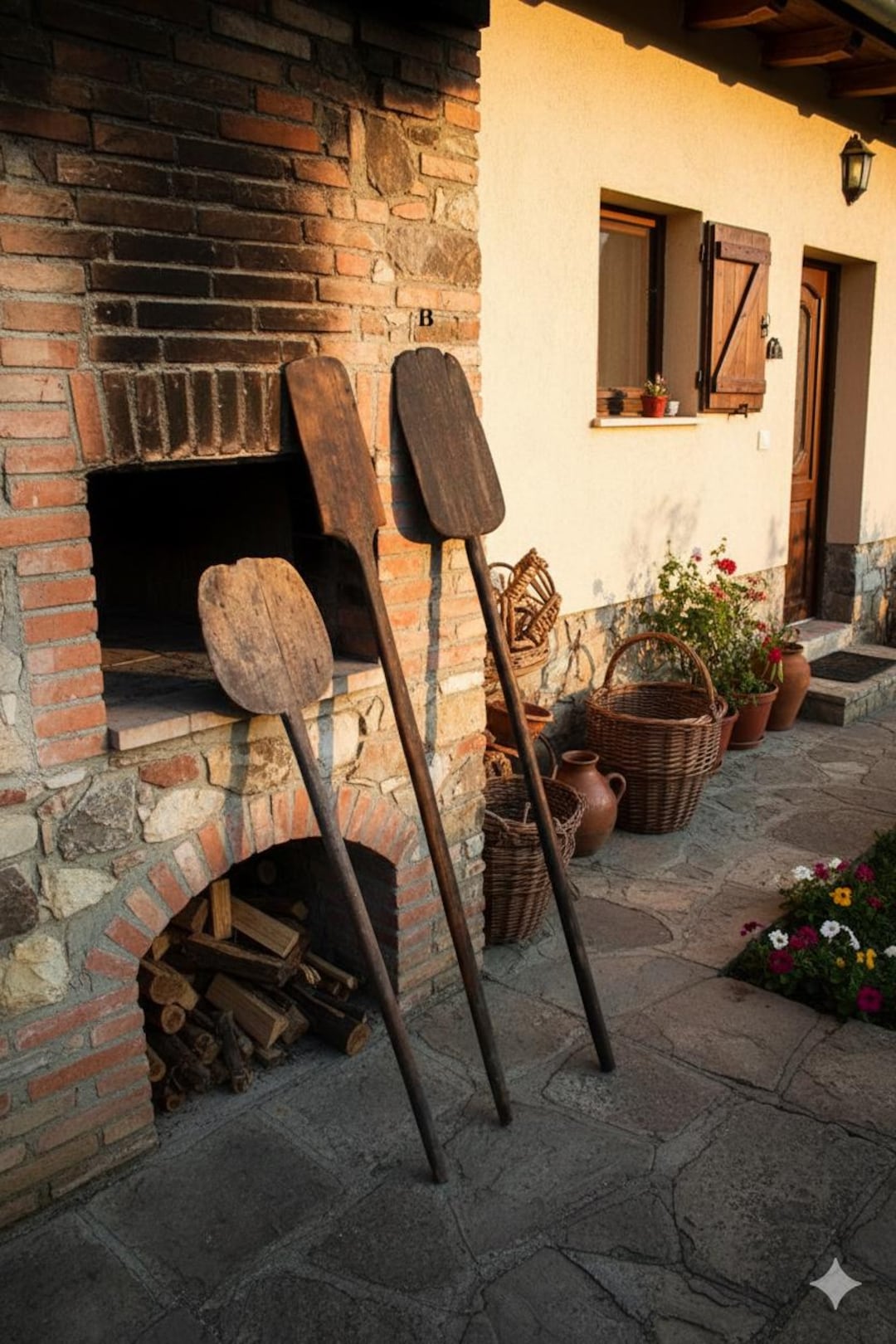 Antique Wooden Pizza Peel, Authentic Primitive Old Bread Shovels, 19th ...
