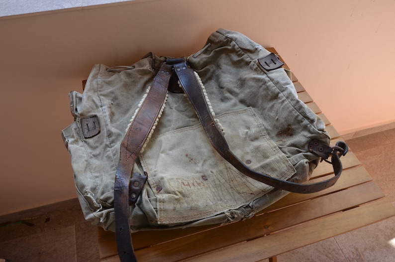 Vintage Military WWII Backpack 1940s, Canvas Backpack, Military Bag ...