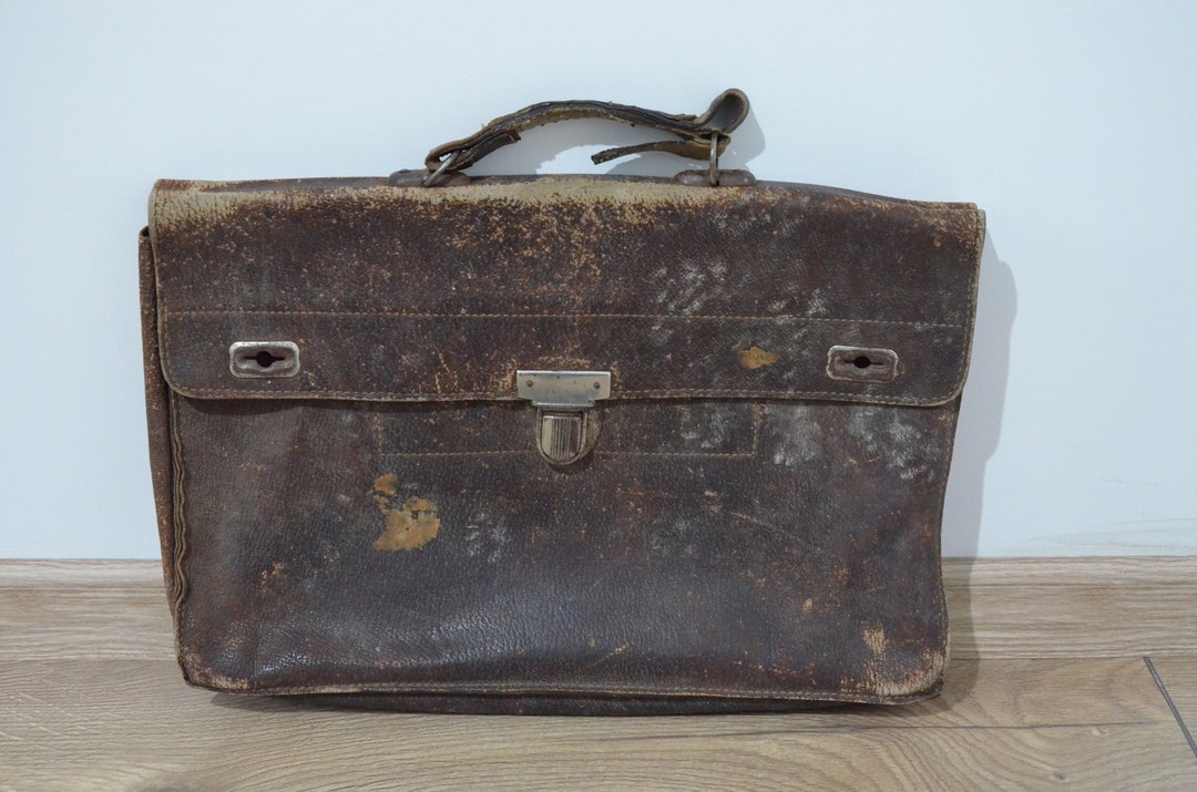 Antique French Leather Satchel: 1920s Vintage Purse, Boho Decor - Etsy