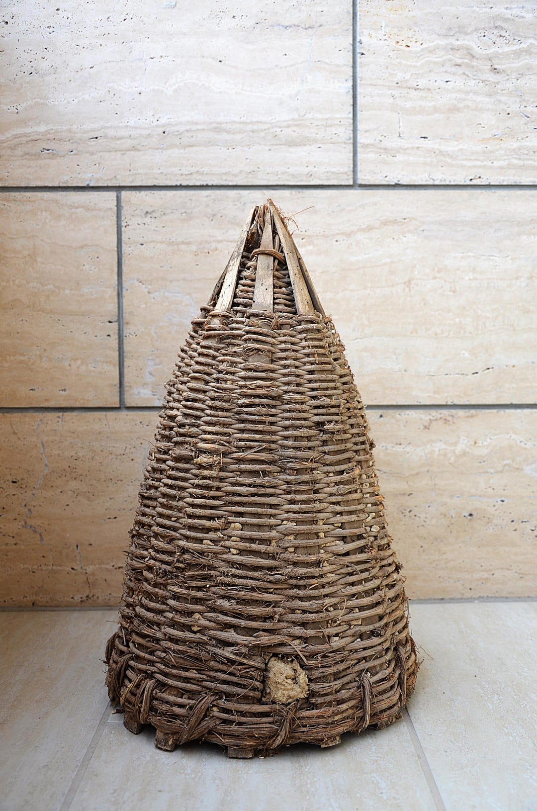 Antique Primitive Bee Skep From Eastern Europe, Exceptional Huge ...