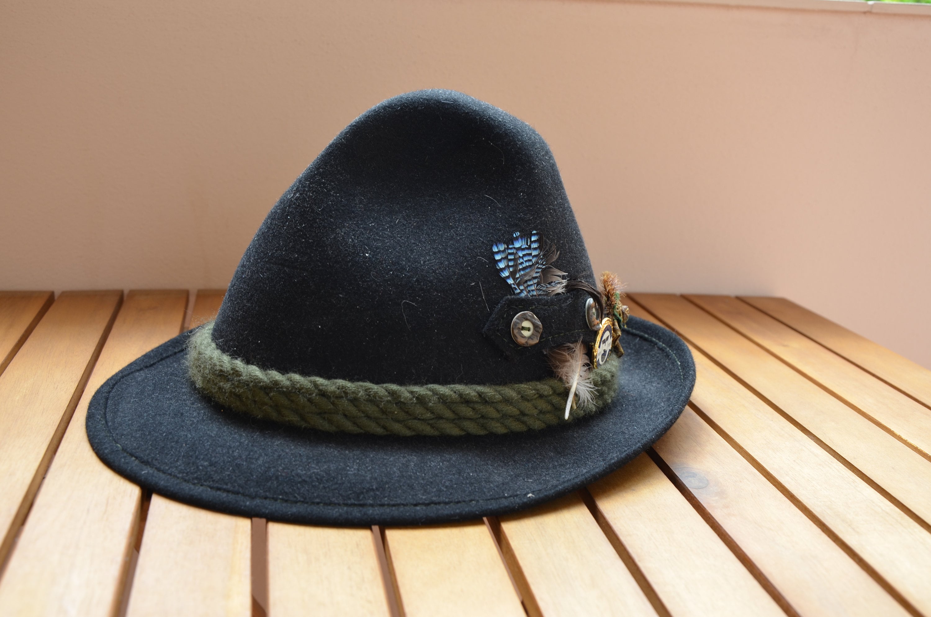 Traditional Hat With Pheasant Feathers Fedora, Unisex With Wool Felt ...