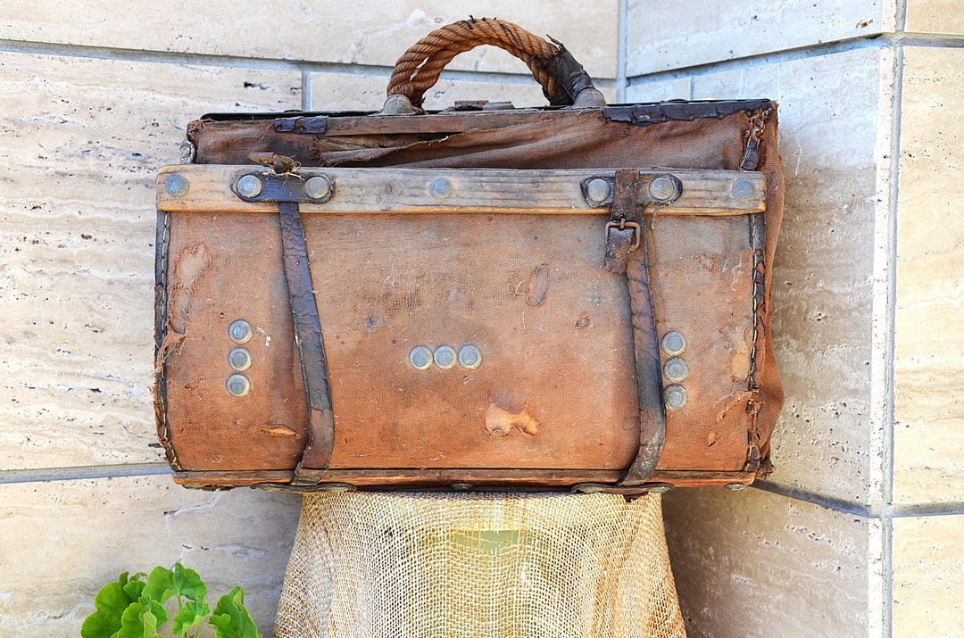 Original WWII Doctor Bag – 1940s Military Canvas Medical Bag – Vintage ...