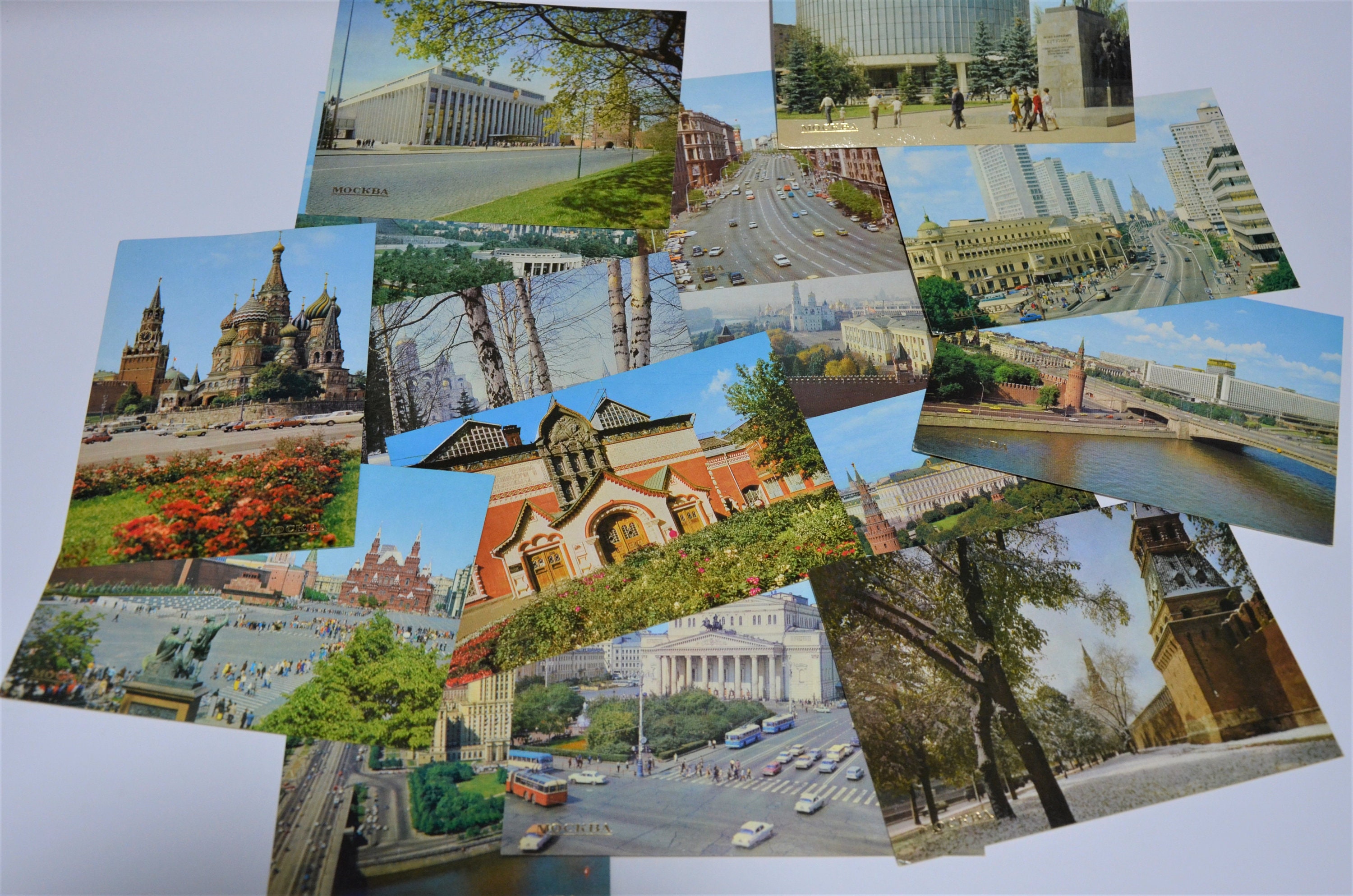 Moscow 1985 Russia Soviet Era Postcards Set of 15 Historical - Etsy