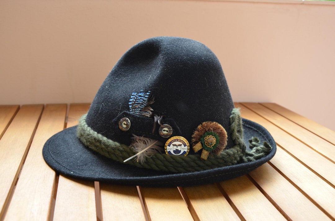 Traditional Hat With Pheasant Feathers Fedora, Unisex With Wool Felt ...