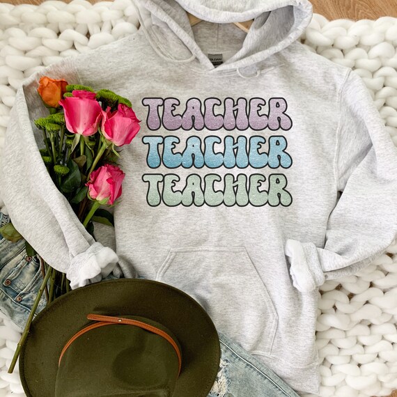 Retro Teacher Sweatshirt Teacher Hoodie Retro Teacher Etsy
