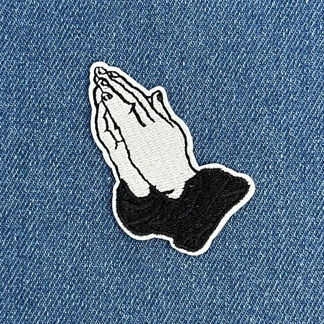 Praying Hands Religious Iron on Patch - Etsy