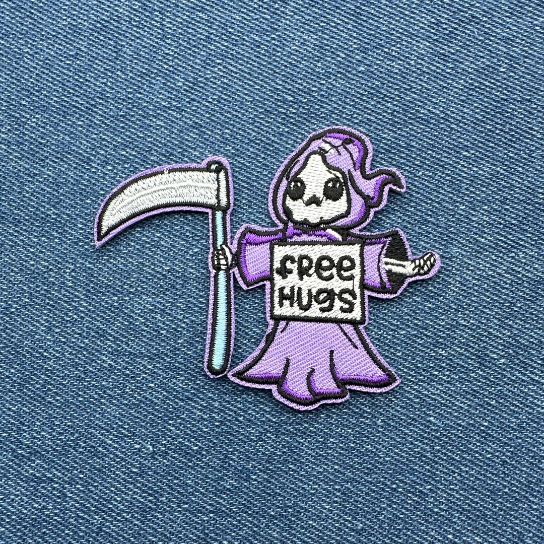 Grim Reaper Free Hugs Iron on Patch DIY Crafts - Etsy
