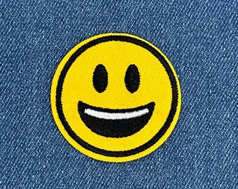 Smiley Face Iron on Patch - Etsy