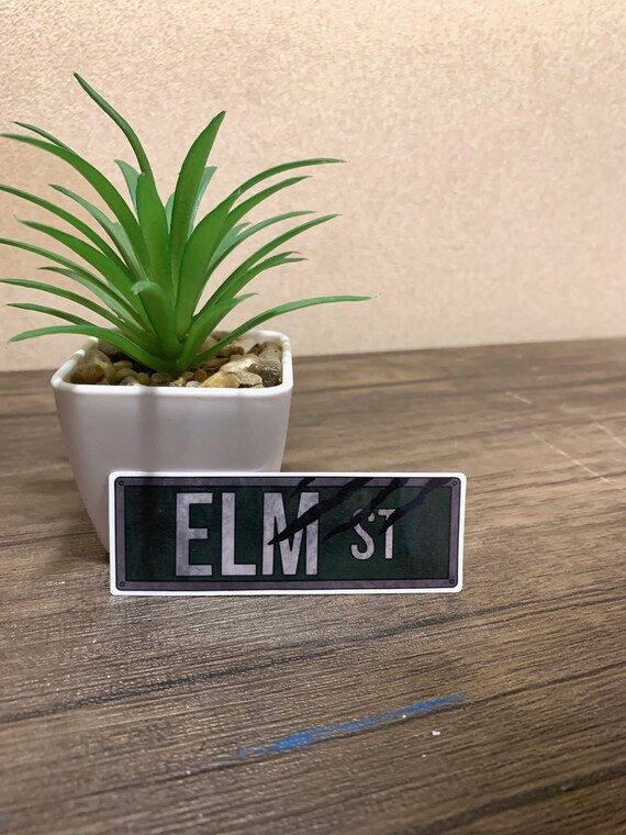 Elm Street Street Sign Sticker Aesthetic Stickers Stickers | Etsy