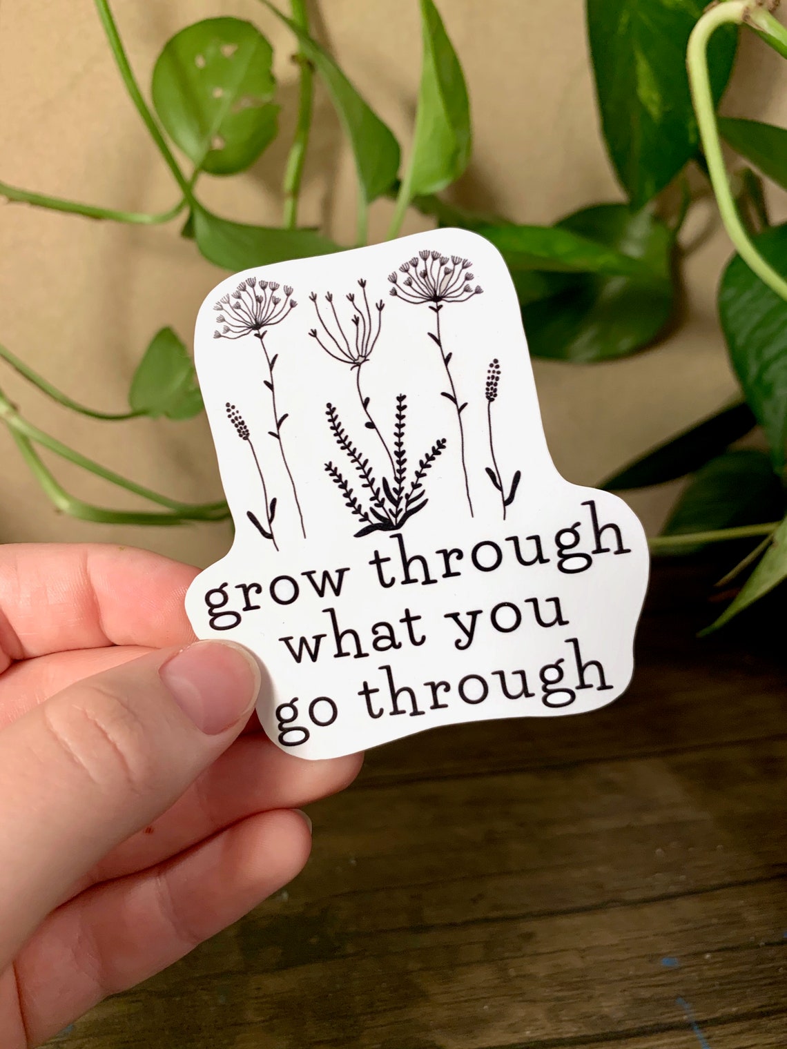 Grow Through What You Go Through Sticker Aesthetic Stickers - Etsy