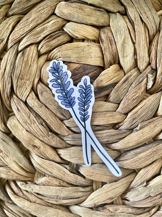 Lavender Flower Sticker Aesthetic Stickers Flower Stickers - Etsy