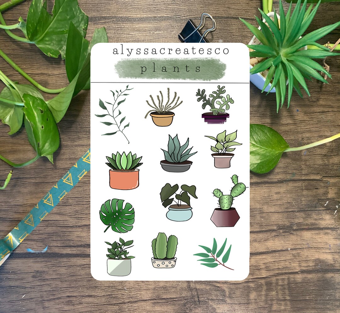 Plants Sticker Sheet Aesthetic Stickers, Plant Lover, Plant Lover Gift ...