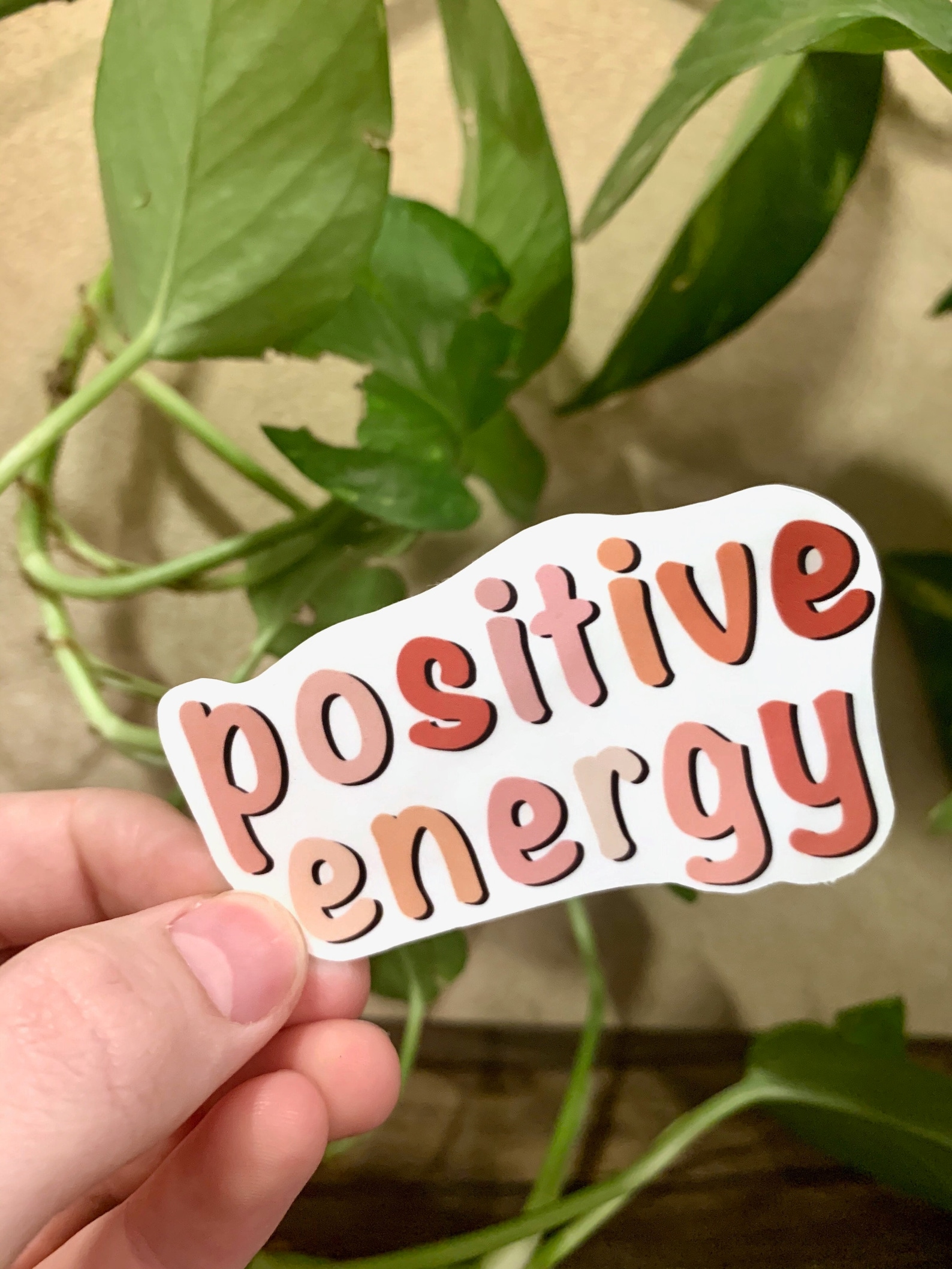 Positive Energy Sticker quote sticker boho aesthetic | Etsy