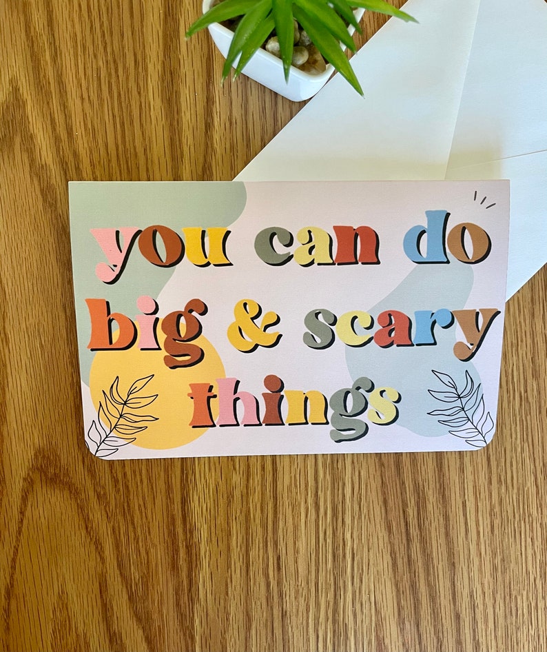 You can do big and scary things graduation card | Etsy