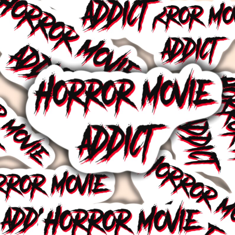 Horror Movie Addict Sticker Halloween Aesthetic Stickers - Etsy Israel