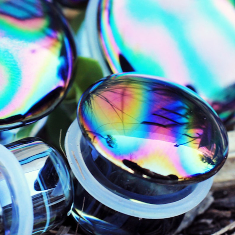 Aurora Glass Single Flare Plug - Etsy