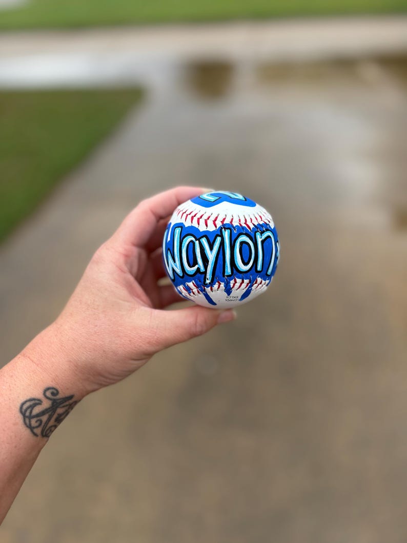 Custom Baseball Hand Painted - Etsy