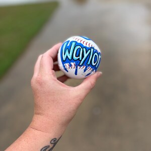 Custom Baseball Hand Painted - Etsy
