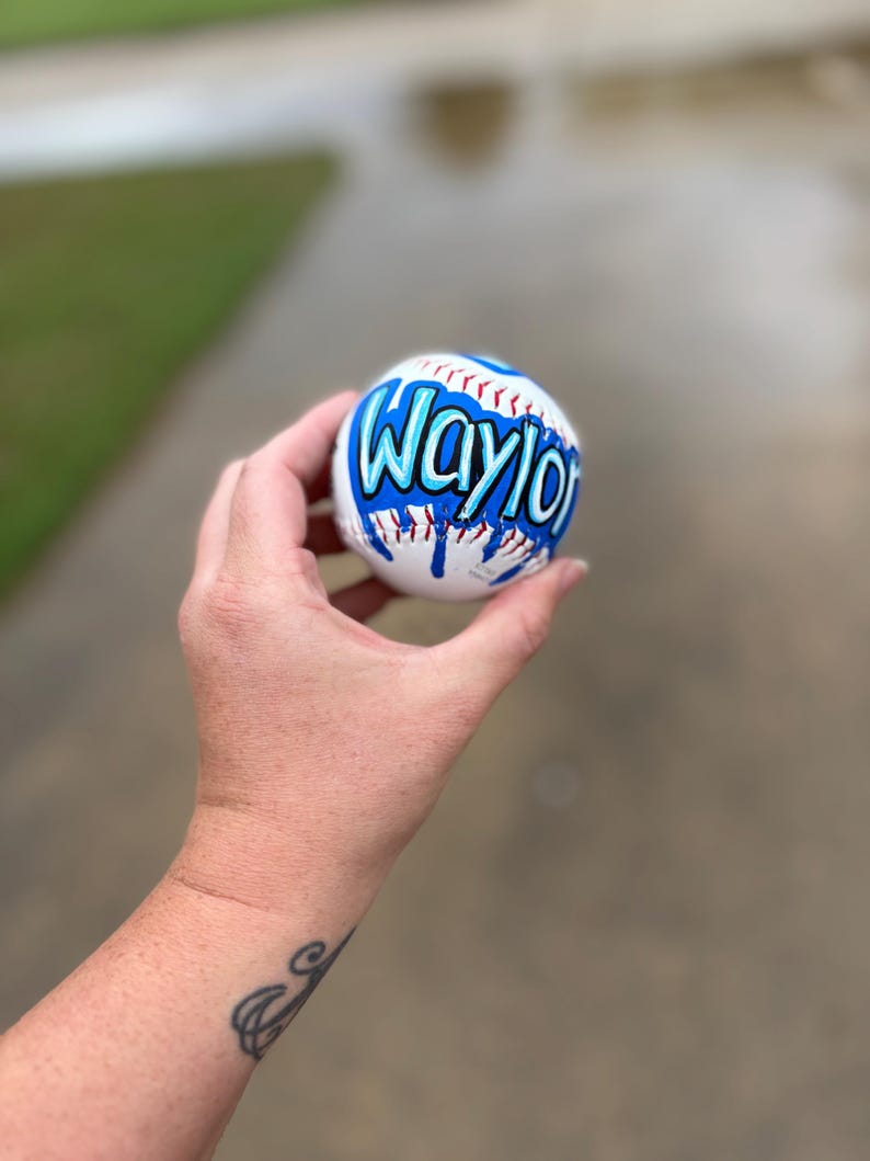Custom Baseball Hand Painted - Etsy