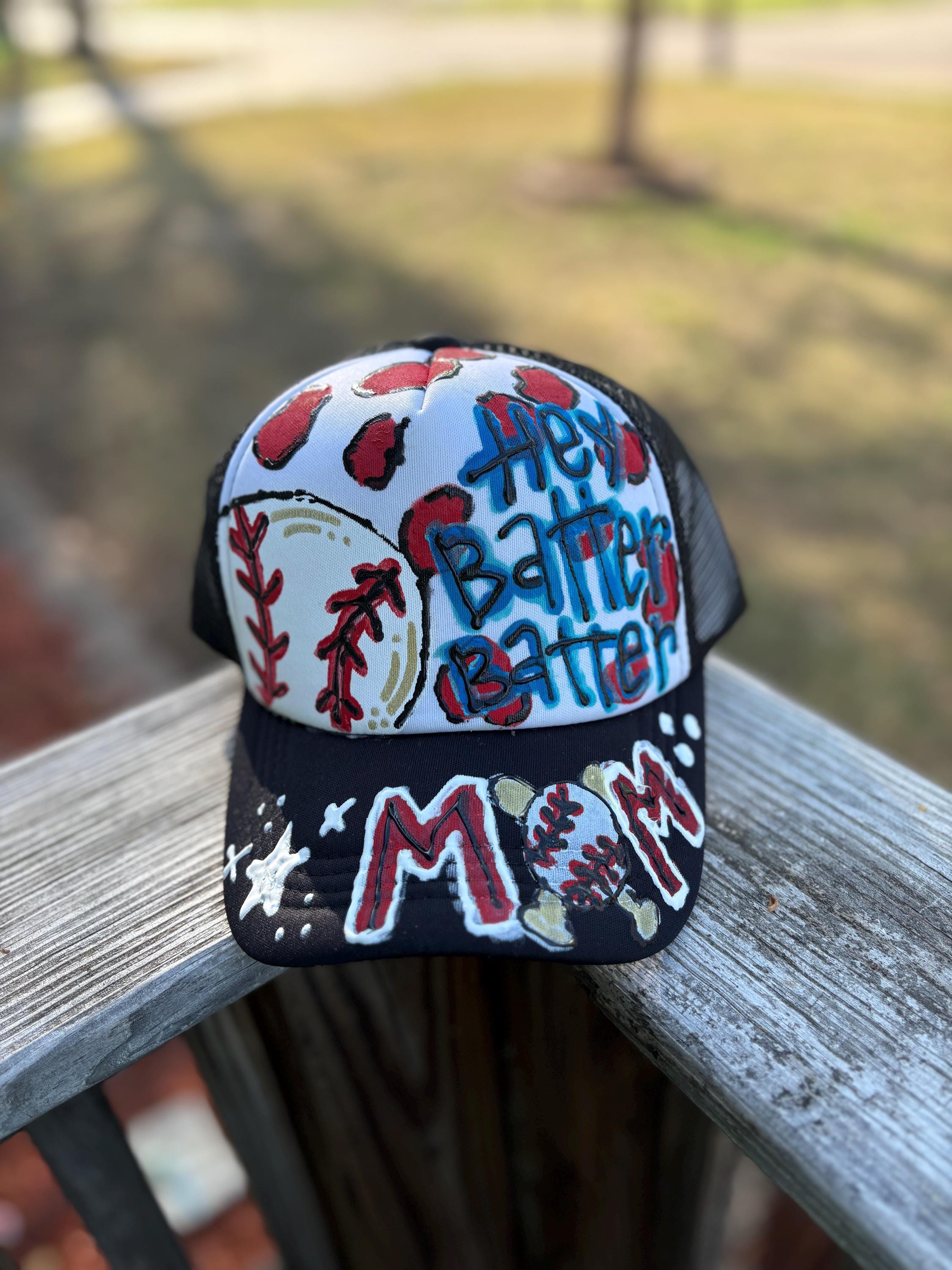 Baseball Hat Hand Painted Design - Etsy