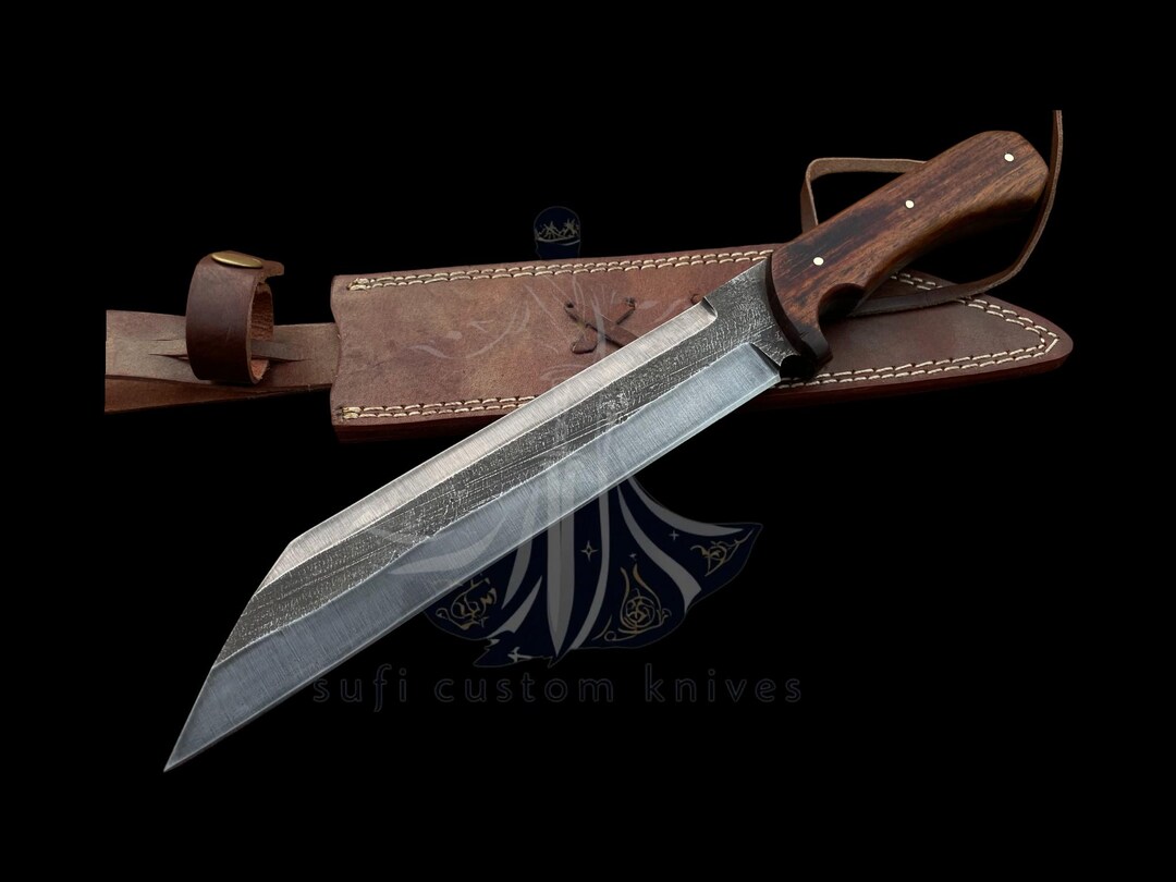 Viking Seax Knife – Handmade Norse Sax Fixed Blade With Leather Sheath ...