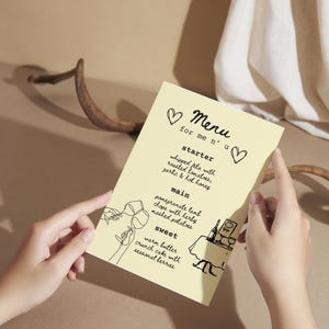 Cute "for Me N' U" Menu Design. Elegant Classy Sophisticated Italian ...