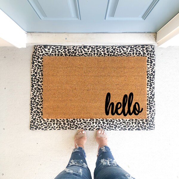 Hello Doormat - Etsy