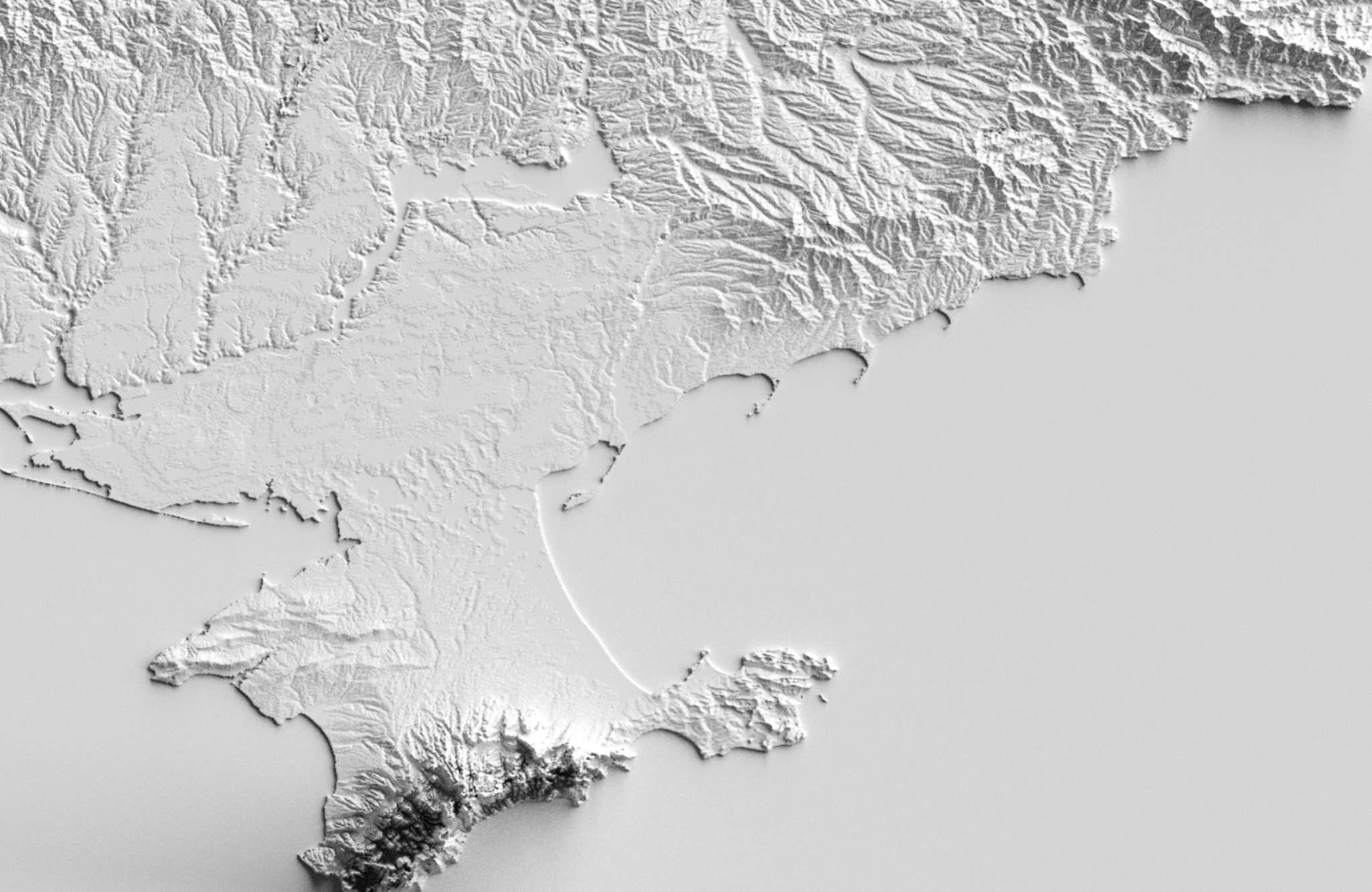 Ukraine Relief Map Print - Etsy