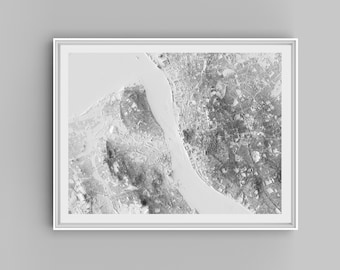 London Relief Map Print | Etsy