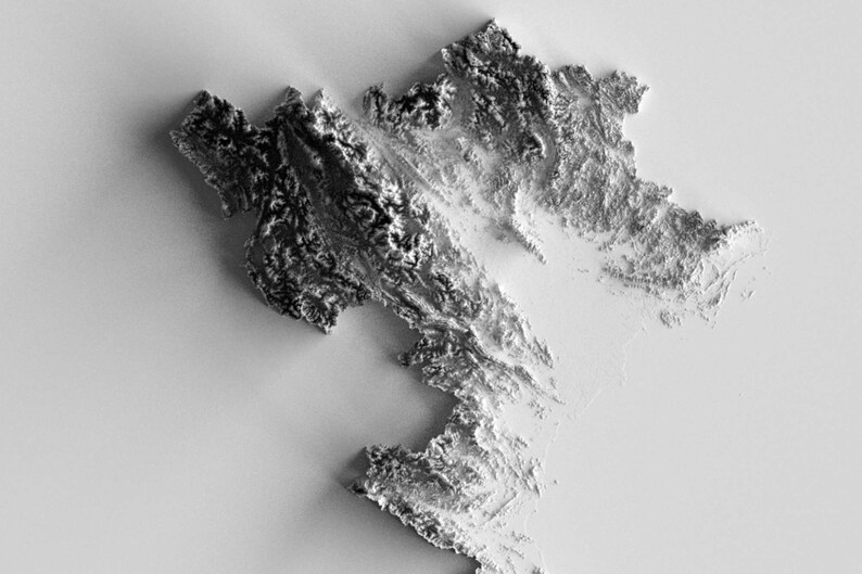 Vietnam Relief Map Print - Etsy