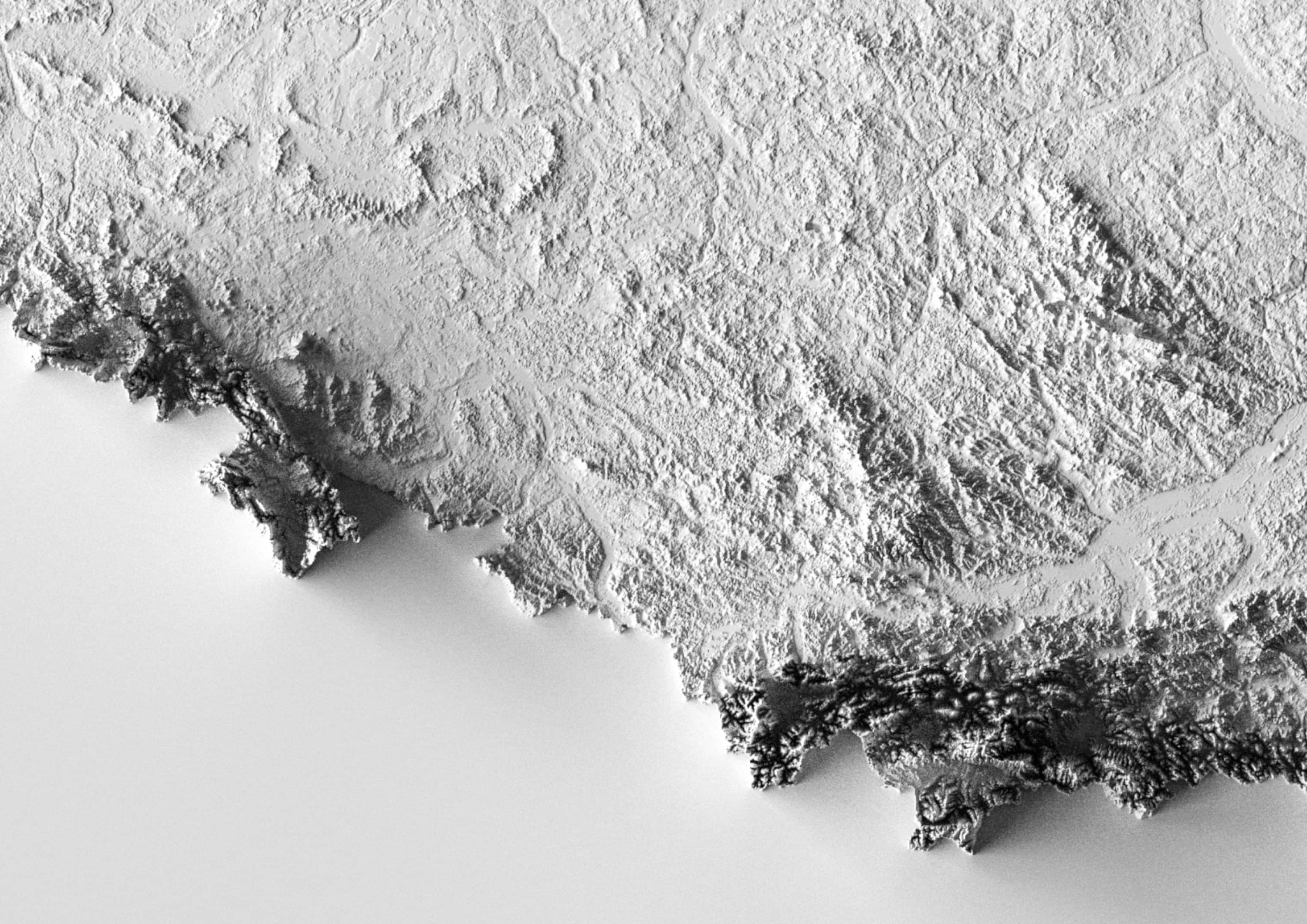 Poland Relief Map Print - Etsy