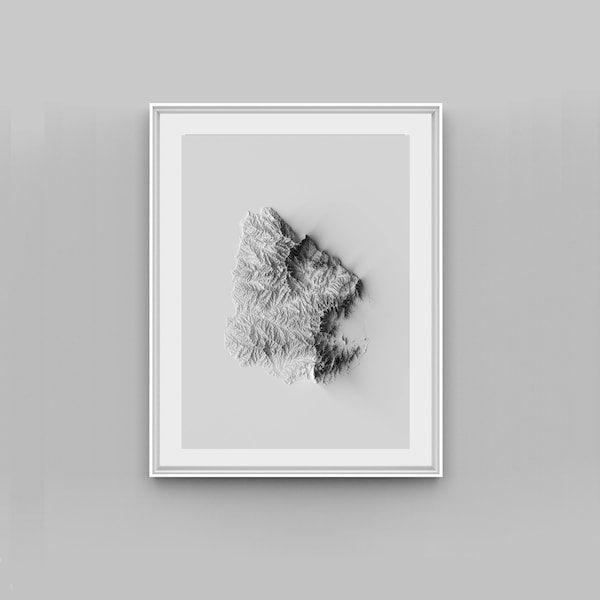 London Relief Map Print - Etsy