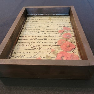 Script and Poppies Dice Tray - Etsy