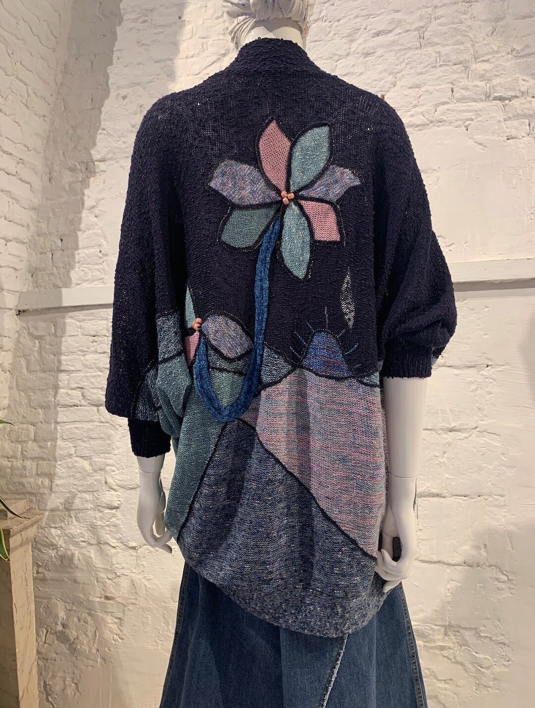 Rare Vintage 1970s/80s Marry Farrin British Boutique Scenic Sun Floral ...