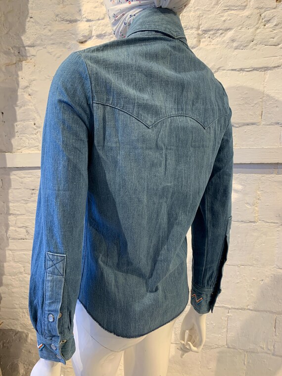 Rare Vintage 1970s Folk Marshall Lester Denim Jeans E… - Gem