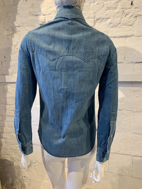 Rare Vintage 1970s Folk Marshall Lester Denim Jeans E… - Gem