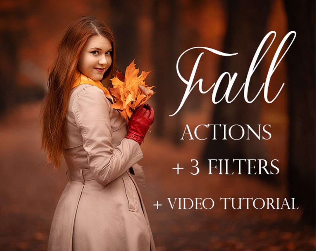 Fall Autumn Filters and Actions for Photoshop CC. VIDEO TUTORIAL! Spice ...