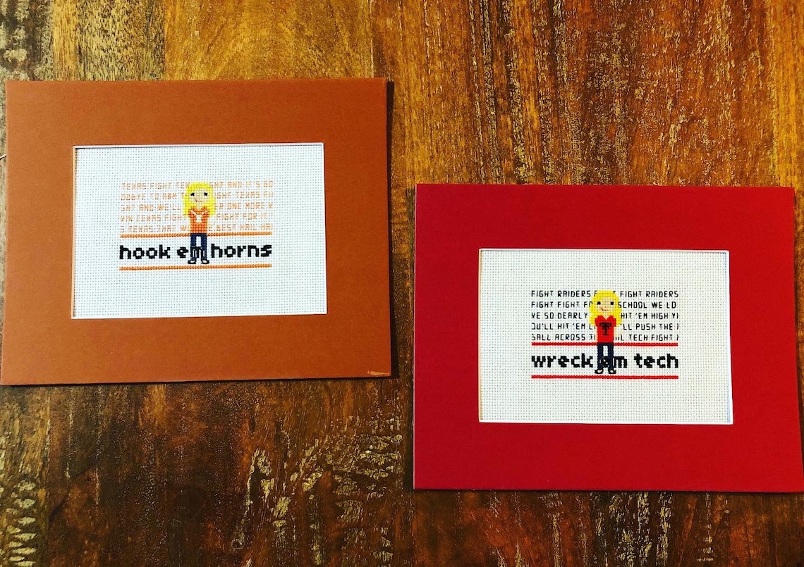 Custom College Cross Stitch - Etsy