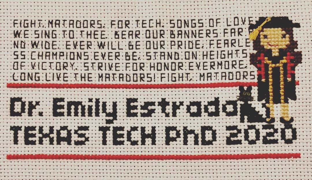 Custom Graduation Cross Stitch - Etsy